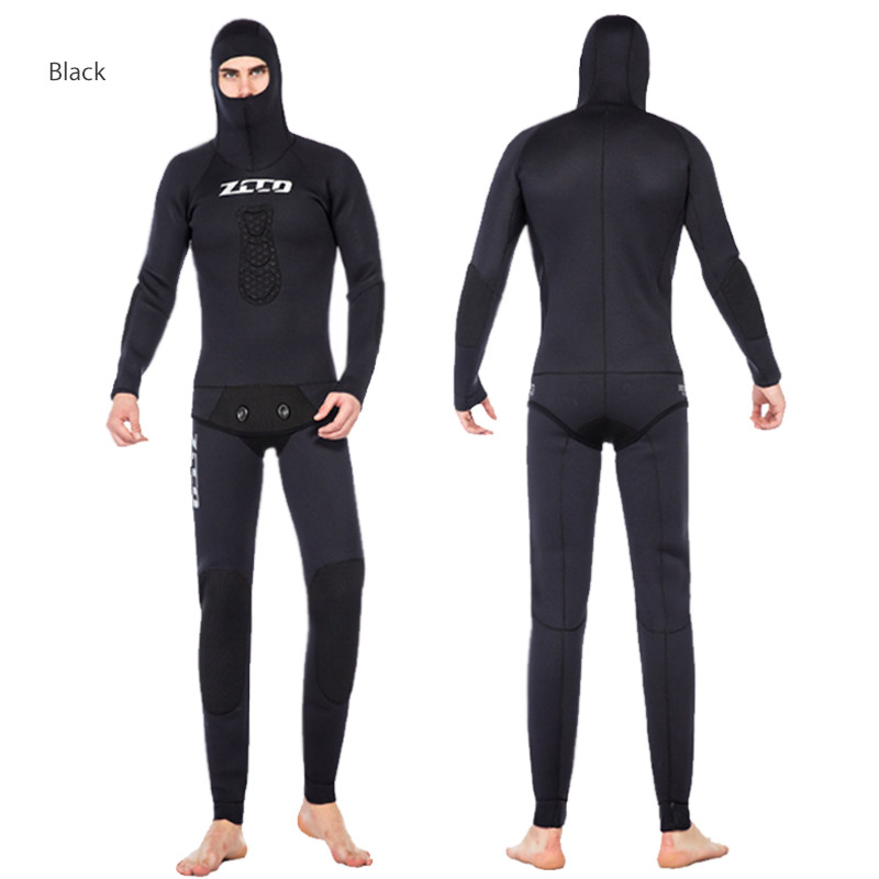 ZCCO Mens 5MM Two Piece Beavertail Hooded Wetsuit | Free Shipping ...